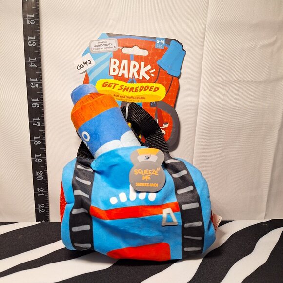 Bark | Dog | Nwt Bark Get Shredded Ruff And Stuffed Duffle Dog Toy Sm ...